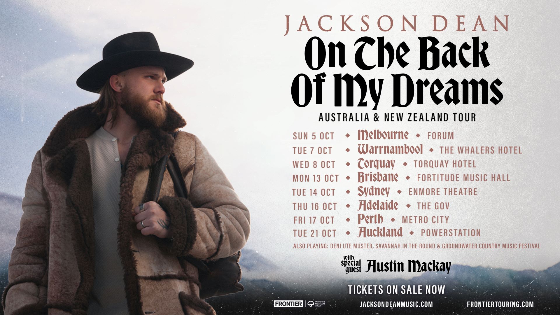 JACKSON DEAN (US) ANNOUNCES AU SINGER-SONGWRITER AUSTIN MACKAY AS ...